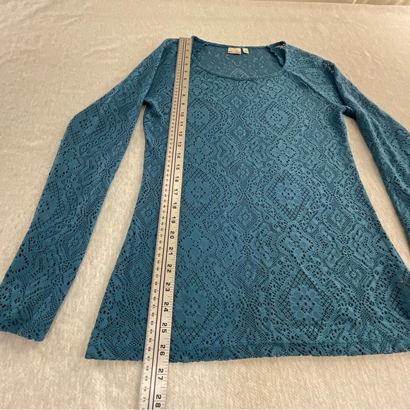 Mudd | Tops | Vintage Mudd Y2k Style Womens Long Sleeve Lace Sheer Top ...